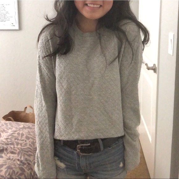 Topshop | Sweaters | Top Shop Textured Gray Sweater | Poshmark